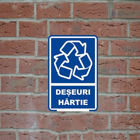 Sticker Decorativ Semn Indicator Deseuri Hartie X Cm A Emag Ro