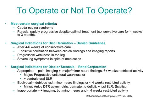Laminectomy Vs Discectomy In Rehabilitation Ppt