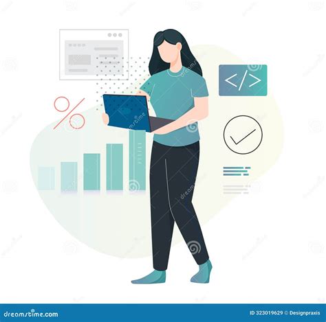 Software Development Process Illustration Stock Illustration