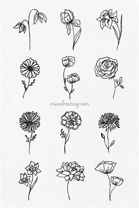 Easy Drawing Flower