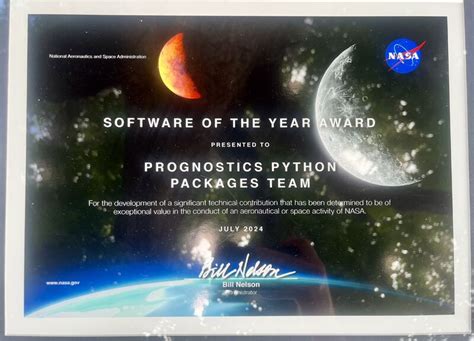 Prognostics Python Package Progpy Has Been Selected As 2024 Nasa Software Of The Year This Is