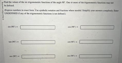 [answered] Macmillan Learning Find The Values Of The Six Trigonometric Kunduz