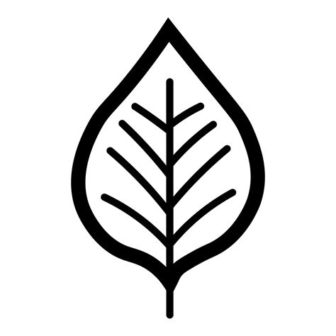 Black Vector Leaf Icon Isolated On White Background 41413258 Vector Art At Vecteezy