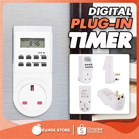 Digital Plugin Timer 247 Electronic 13a Socket Programmable Timing