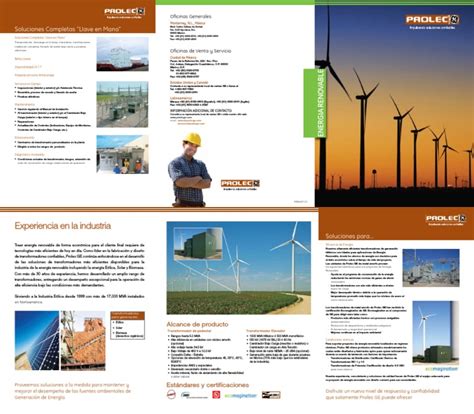 Prolec Ge Oferta Renovables Pdf Transformador Energía Renovable