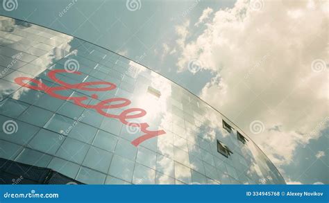 Eli Lilly And Company Logo On The Modern Office Building View From Below Illustrative
