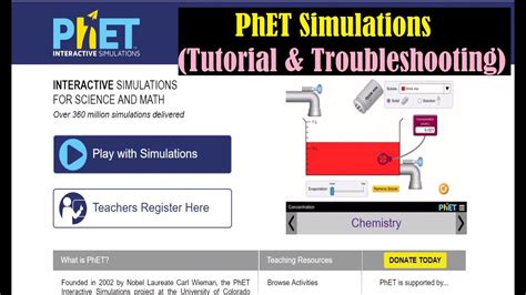 PhET Simulations Tutorial PhET Troubleshooting University Of Colorado Boulder PhET JAVA
