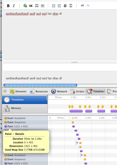 Javascript What Actions And Events Cause A Browser To Repaint Its