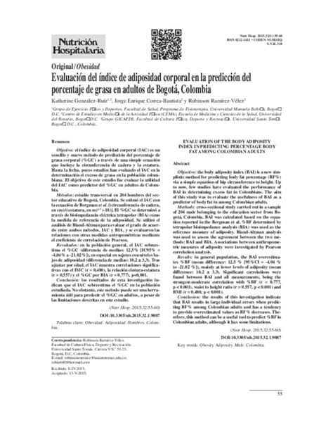 Pdf Evaluation Of The Body Adiposity Index In Predicting Percentage