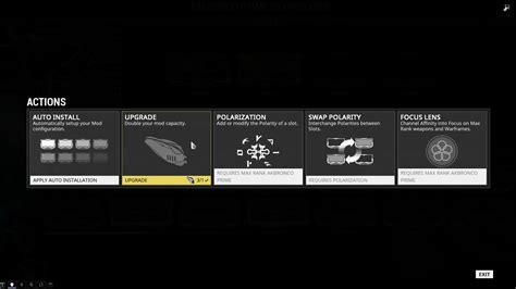 Warframe Mods Beginners Station Upgrade Orokin Reactors Orokin