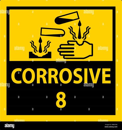 Label Corrosive Sign On White Background Stock Vector Image And Art Alamy