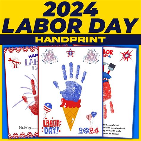 Labor Day Handprint Craft Labor Day Activities Preschool Worksheets