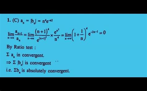 1 The Series 2b Where B 1 Ntemd Is A Convergent But Not