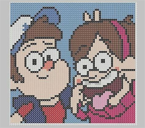 Dipper And Mabel Gravity Falls Cross Stitch Cross Stitch Art Fall