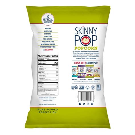 Skinnypop Original Popped Popcorn 8 Oz Bag