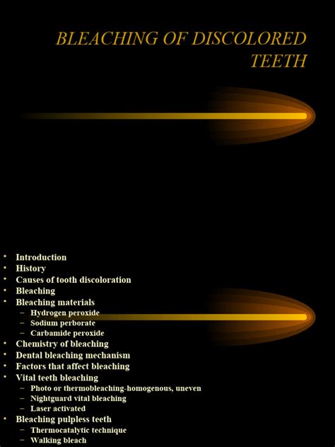 Bleaching Of Discolored Teeth Pdf Tooth Enamel Hydrogen Peroxide