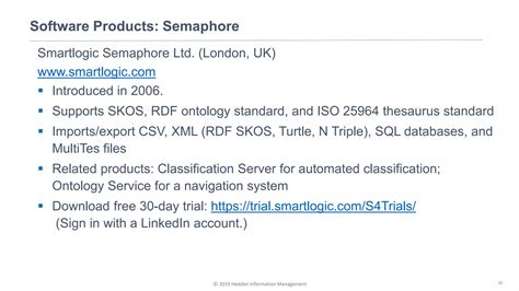 Selecting Software For Taxonomy Thesaurus And Ontology Management Pdf