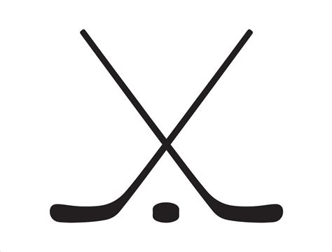 Crossed Hockey Sticks Silhouette On White Background 46559333 Vector