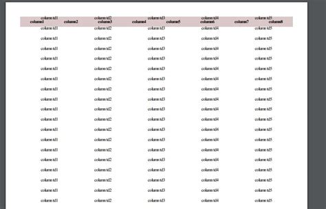 Html Repeat Thead On Each Page Generating Pdf Using Itextsharp