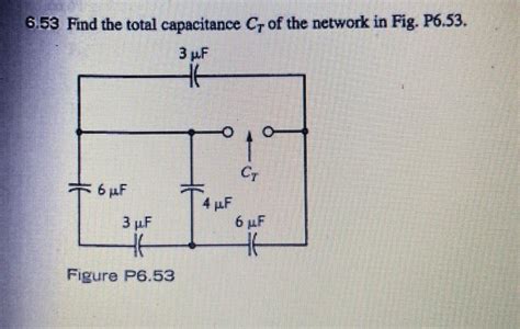 Solved 6 53 Find The Total Capacitance Ct Of The Network In