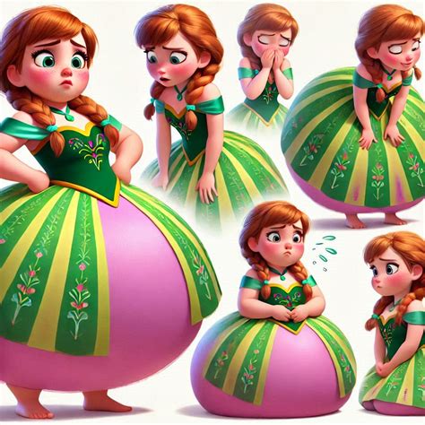 Princess Anna Pink Suit Inflation By Strawberry7621 On Deviantart
