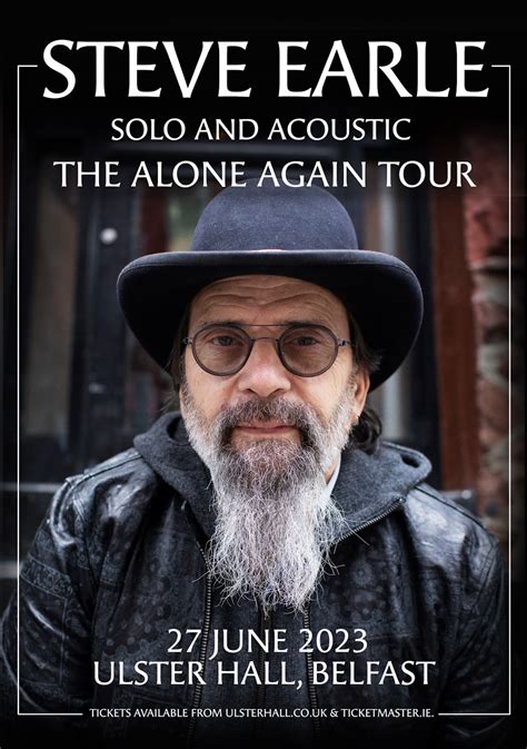 Steve Earle Solo And Acoustic Tour Announced For Ulster Hall Belfast