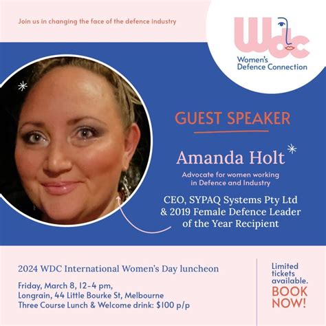 So Delighted To Have Amanda Speak About Achieving Success With Defence Industry Tickets Here