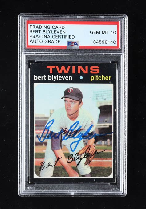Bert Blyleven Signed 1971 Topps 26 Rc Psa Pristine Auction