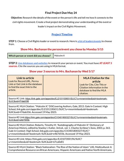 Copy Of Final Project Assignment In Person Final Project Due May 24