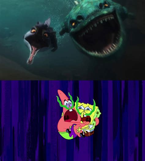 Spongebob And Patrick React Cretaceous Maelstrom By Mnstrfrc On Deviantart