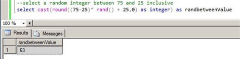 Create Your Own Randbetween Function In T Sql