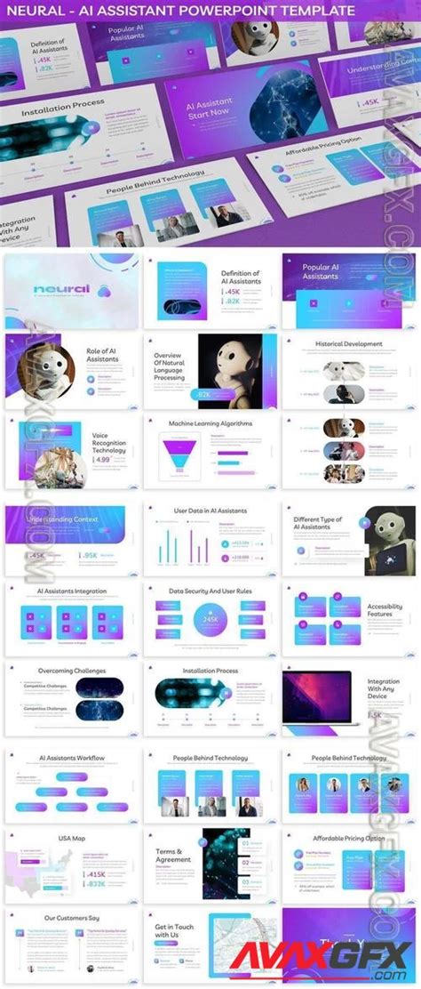 Neural Ai Assistant Powerpoint Template Avaxgfx