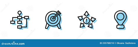 Set Arrow And Hierarchy Organogram Chart On Seamless Pattern Vector CartoonDealer