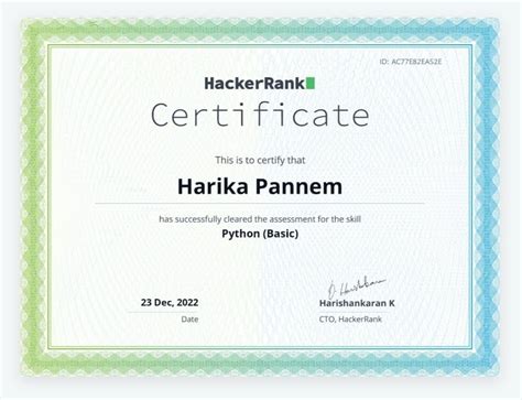 harika pannem on linkedin hackerrank pythoncoding