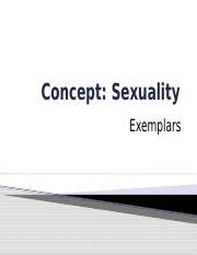 Concept Sexuality Exempler Ppt SV Pptx Concept Sexuality Exemplars Exemplars STI Erectile