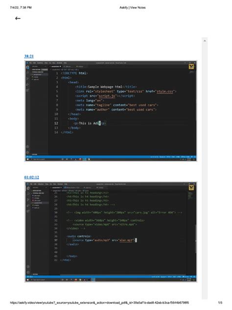 html css javascript pdf
