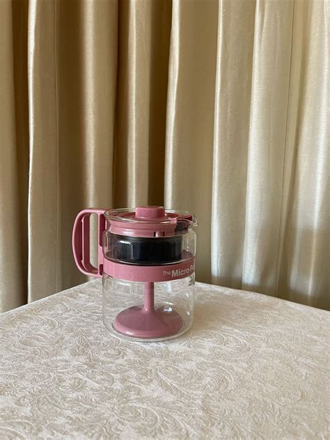 1970s 80s Gemco The Micro Perk Microwave Coffee Maker In Mauvepink