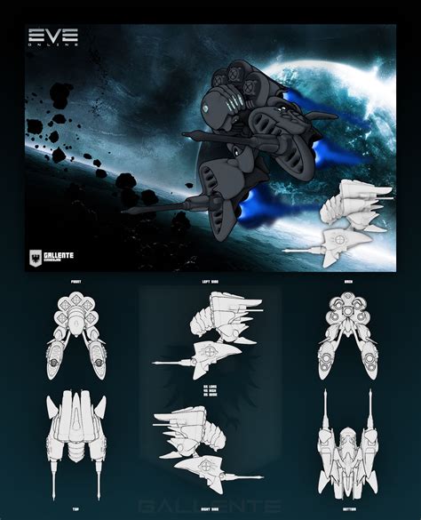 Xeno Striker Eve Online Original Commentary Concept Art Highres 3d Asteroid Copyright