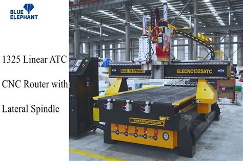 1325 Linear Atc Cnc Router With Horizontal Spindle Blue Elephant Cnc
