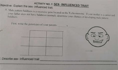Dojective Explain The Sex Influenced Trait Studyx