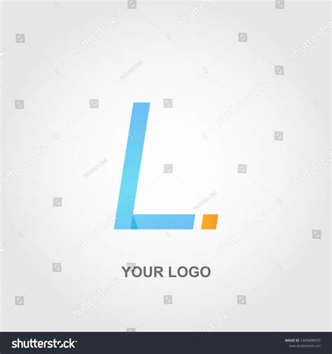 Blue Letter L Logo Gradation Color Stock Vector Royalty Free
