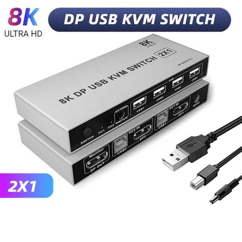 K Displayport Kvm Switch Port Dp Usb Kvm Switch K Hz Displayport Switch Kvm Dp Switch