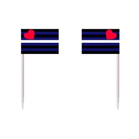 Leather Flag Toothpicks 100 Box Qx Shop