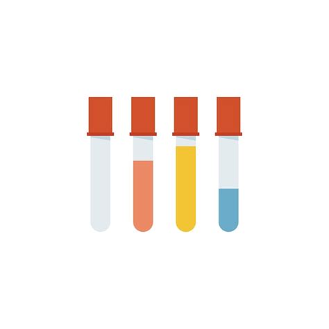 Premium Vector Small Test Tubes With Red Caps And Colored Test Liquid Inside