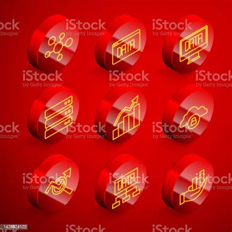 라인 설정 마인드 맵 인포 그래픽 데이터 분석 서버 재무 성장 클라우드 컴퓨팅 잠금 검색 데이터 및 아이콘 벡터 3차원 형태에 대한 스톡 벡터 아트 및 기타 이미지 Istock