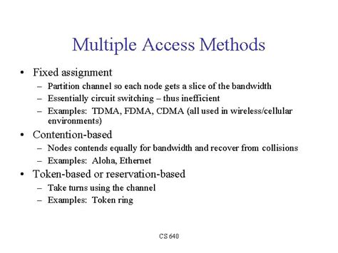 Ethernet Outline Multiple Access And Ethernet Intro Ethernet
