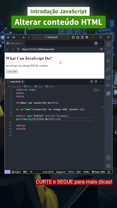 introdução javascript — alterar conteúdo html youtube
