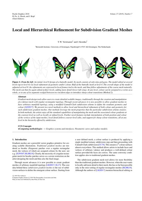 pdf local and hierarchical refinement for subdivision gradient meshes