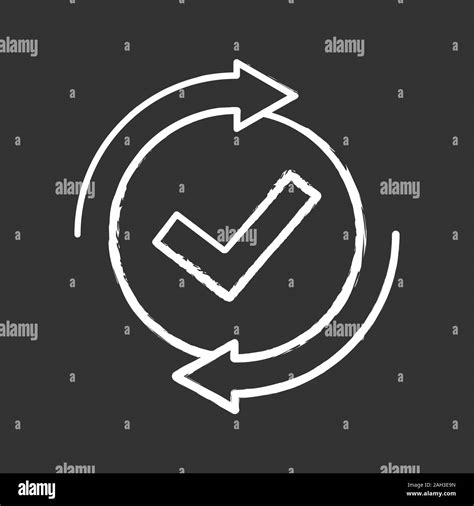 Checking Process Chalk Icon Successfully Checked Approved Testing