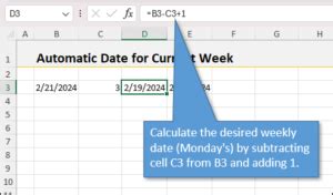 Automate Weekly Date Updates In Excel Excel Campus